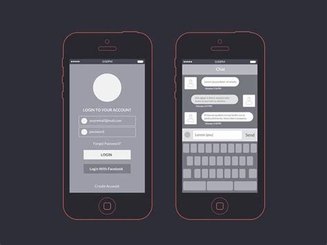 App Wireframes Kit Funny Dating Quotes Flirting Moves Flirting