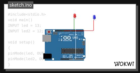 Wokwi Led Blink Wokwi Esp32 Stm32 Arduino Simulator