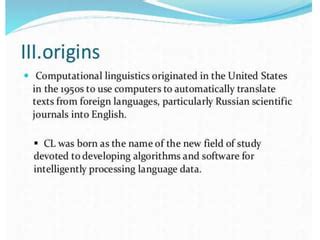 Computational Linguistics PPT