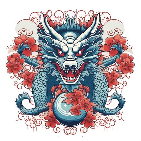 Premium Vector Dragon Seamless Pattern