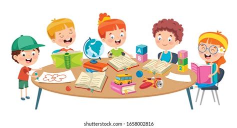 Find 10 Differences Classroom Vector Illustration Stock Vector Royalty Free 153801194