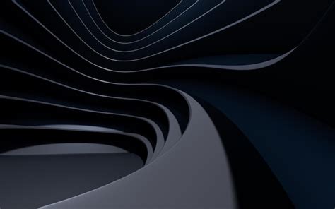 Premium Photo Dark Curve Geometry Structure 3d Rendering