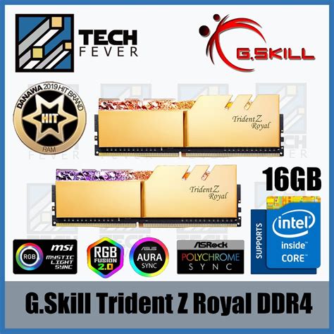 G Skill Trident Z Rgb Royal Gold Ddr Cl V Gb X Gb F C D Gtrg