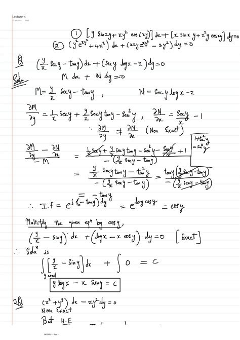 Solution Linear Differential Equation Studypool