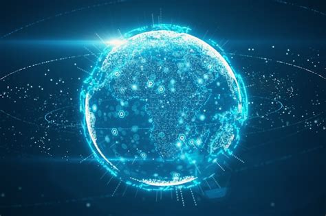 Premium Photo Digital Planet Earth Data Abstract Of A Technological Data Network