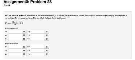 Solved Assignmento Problem 23 1 Point Finding Extrema Of