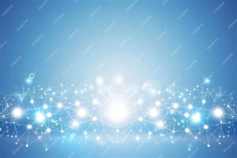 Abstract Blue Network Technology Background Premium Ai Generated Image