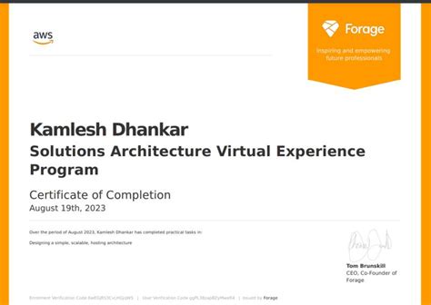 Kamlesh Dhankar On Linkedin Aws Forage Virtualinternship Amazon Webservice Servers