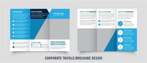Corporate Business Trifold Brochure Template Modern Creative And Professional Tri Fold