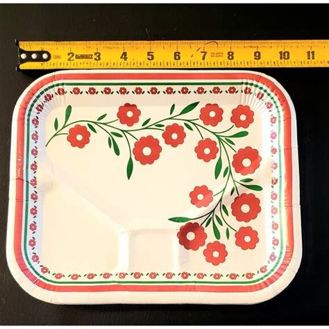 Dixie Accents 1 Vintage Dixie 1 Paper Plates Tv Dinner Divided