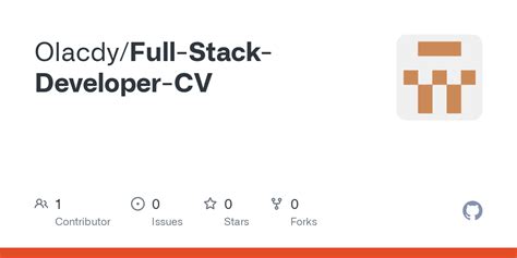 Github Olacdyfull Stack Developer Cv