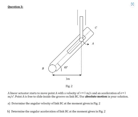 Solved Fig 2 A Linear Actuator Starts To Move Point A With