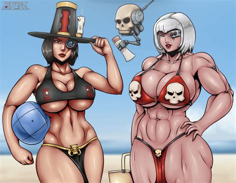 Rule 34 2girls Abs Adepta Sororitas Beach Beach Ball Female Female Only Huge Breasts Imperium