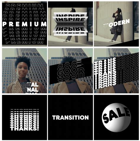 AE PR脚本 100种时尚创意动力学文字标题转场动画预设 Kinetic Transitions Pack CG资源网