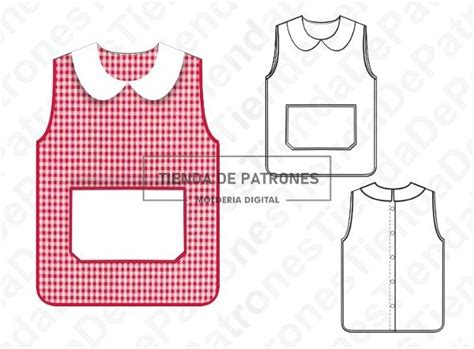 Pechera Pintorcito Jardin Cuello Redondo Molde Pdf Tienda De Patrones