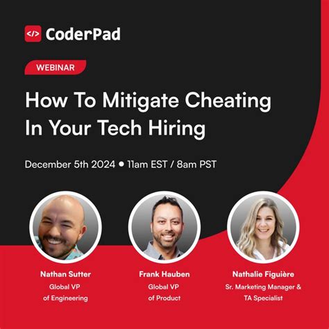 How To Proactively Mitigate Cheating In Your Technical Hiring Coderpad Coderpad