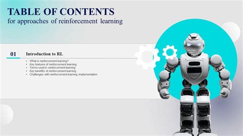 Approaches Of Reinforcement Learning Table Of Contents Ppt Powerpoint