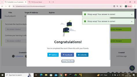 Mohit Sejwal On Linkedin Completed Linux Fundamentals On Tryhackme 🔥 In Starting I Wasnt…
