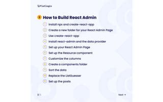 Building React Admin Step By Step PPT