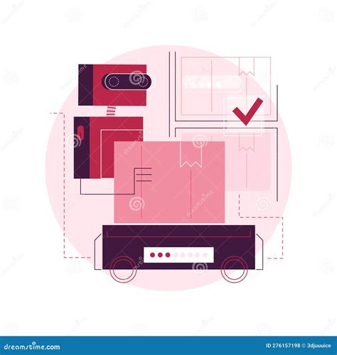 Warehouse Robotization Abstract Concept Vector Illustration Stock Vector Illustration Of