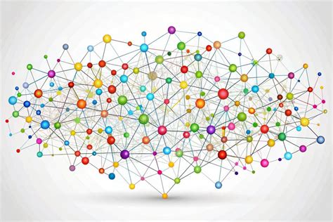 Abstract Colored Dots Connected By Lines Stock Illustration Illustration Of Digital