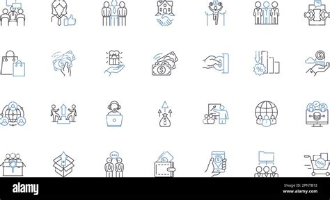 Business Analytics Line Icons Collection Data Insights Metrics Performance Analysis Trends