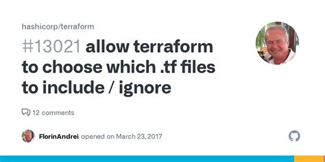 Allow Terraform To Choose Which Tf Files To Include Ignore Issue Hashicorp