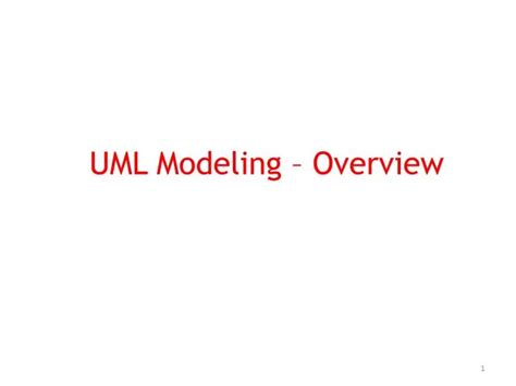 Ppt Uml Modeling Overview Powerpoint Presentation Free Download Id1644466