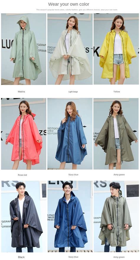 Badu Bg Голям размер наметало Дъждобран Дишащ дамски дълъг дъждобран Леко дъждобран Пончо Дамски