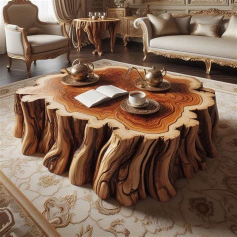 Transform Your Living Space With A Tree Trunk Coffee Table Trending