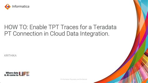 How To Enable Tpt Traces For A Teradata Pt Connection In Cloud Data