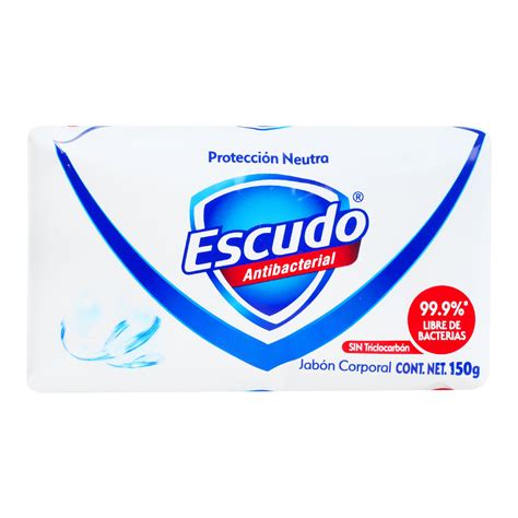 Jabón En Barra Escudo Antibacterial Protección Neutra 150 G Delsol