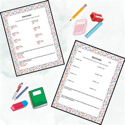 Decimals Mixed Decimal Division And Larger Numbers By Mathology Mastery
