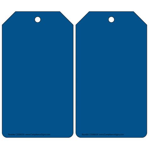 Blue Blank Write On Tag Safety Tags