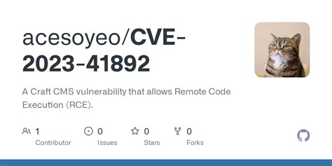 Github Acesoyeo Cve 2023 41892 A Craft Cms Vulnerability That Allows Remote Code Execution Rce