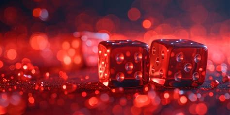 Premium Photo Three Red Dice In Red Background