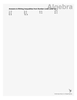 Writing Inequalities From Number Lines Level A Eeb By Arisen Phoenix