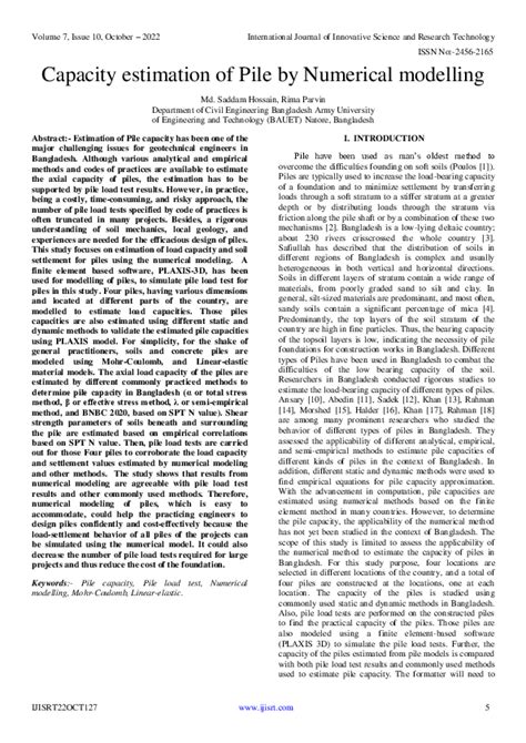 Pdf Capacity Estimation Of Pile By Numerical Modelling