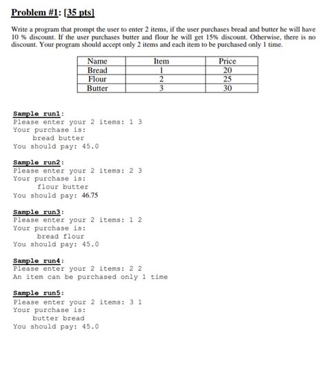 Solved Problem 1 35 Pts Write A Program That Prompt The