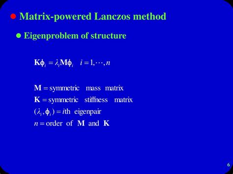 Ppt Eigensolution Method For Structures Using Accelerated Lanczos Algorithm Powerpoint
