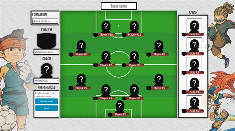 Inazuma Eleven Team Builder On Steam