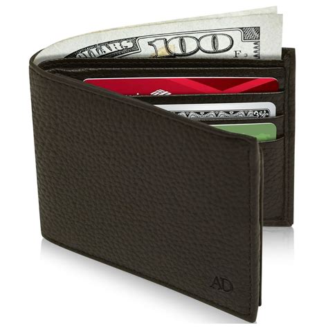 Access Denied Slim Bifold Wallets For Men Rfid Front Pocket Leather Small Mens Wallet With