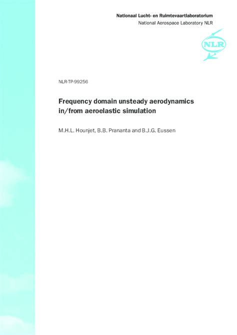 Pdf Frequency Domain Unsteady Aerodynamics Infrom Aeroelastic Simulation