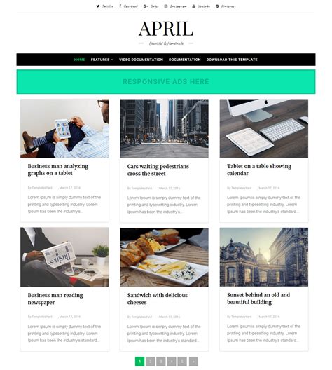 Free Blogger Templates Grid Style Content Calendar Template