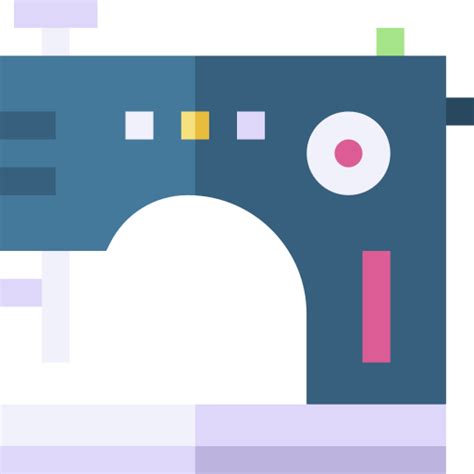 Sewing Machine Basic Straight Flat Icon