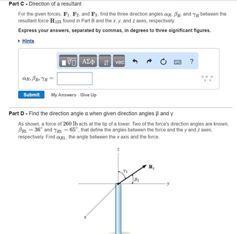 Solved Cartesian Vector Addition Part A Resultant Of Chegg