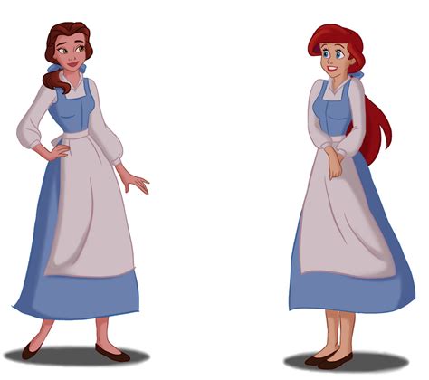 Ariel And Belle Dress Swap Commission By Arterriblekumi On Deviantart