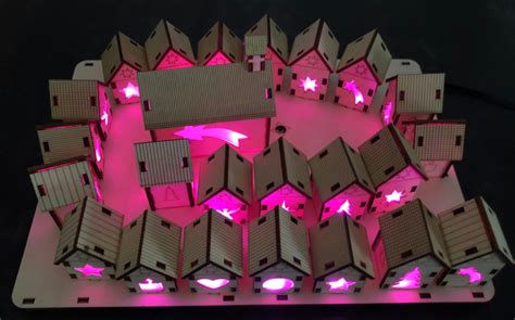 A Raspberry Pi Pico Based Laser Cut Light Up Advent Calendar Piday