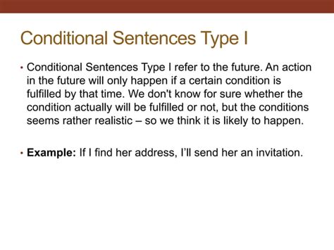 Conditional Sentences Type I And II PPT Conditional Sentences Type I And II PPT