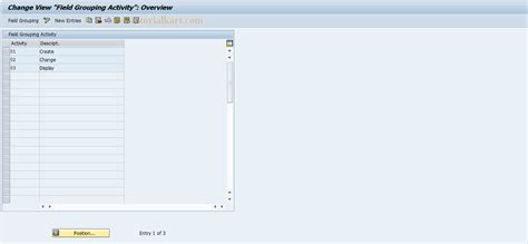 REBDPR SAP Tcode PR Field Modification Per Activity Transaction Code